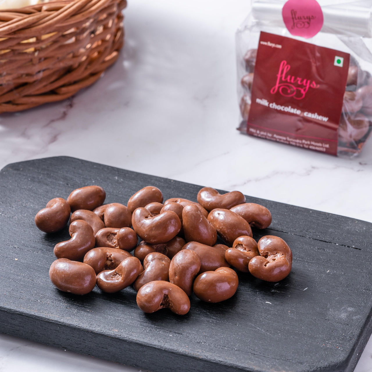 Buy Chocolate Coated Cashews Pouch Online | Flurys